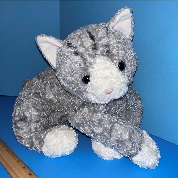 Gund | Toys | Gund Bootsie Kitty Cat 24 Long Plush Curly Gray Striped ...